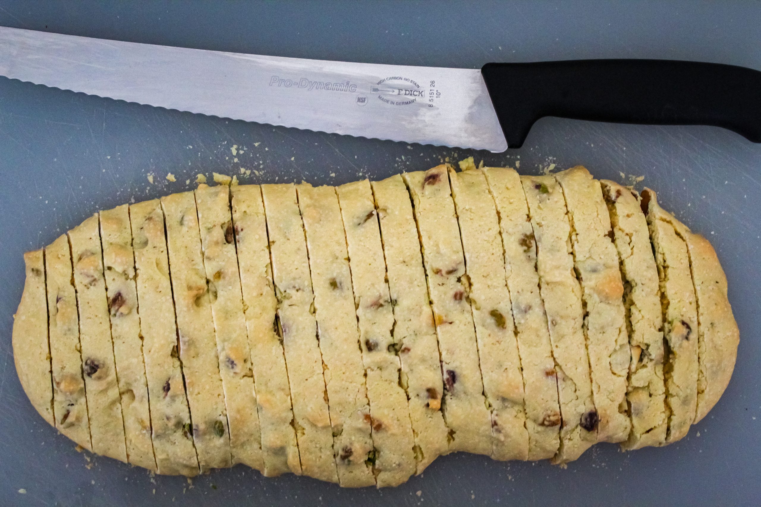 Pistachio Rosewater Biscotti - The Bitter Olive