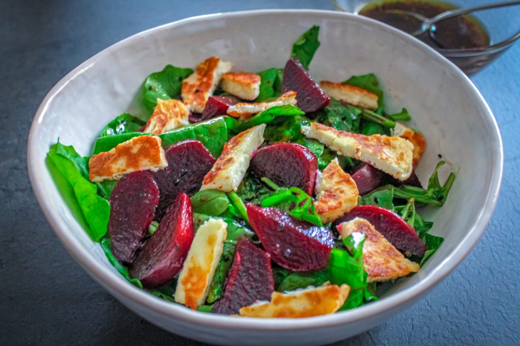 Beetroot Halloumi Salad - The Bitter Olive